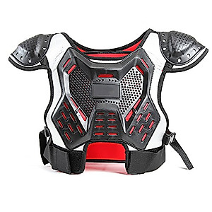 ZZ Lighting Kids Chest Protector Body Armor Vest Protective Gear for Dirt Bike Snowboarding Motocross Skiing, L