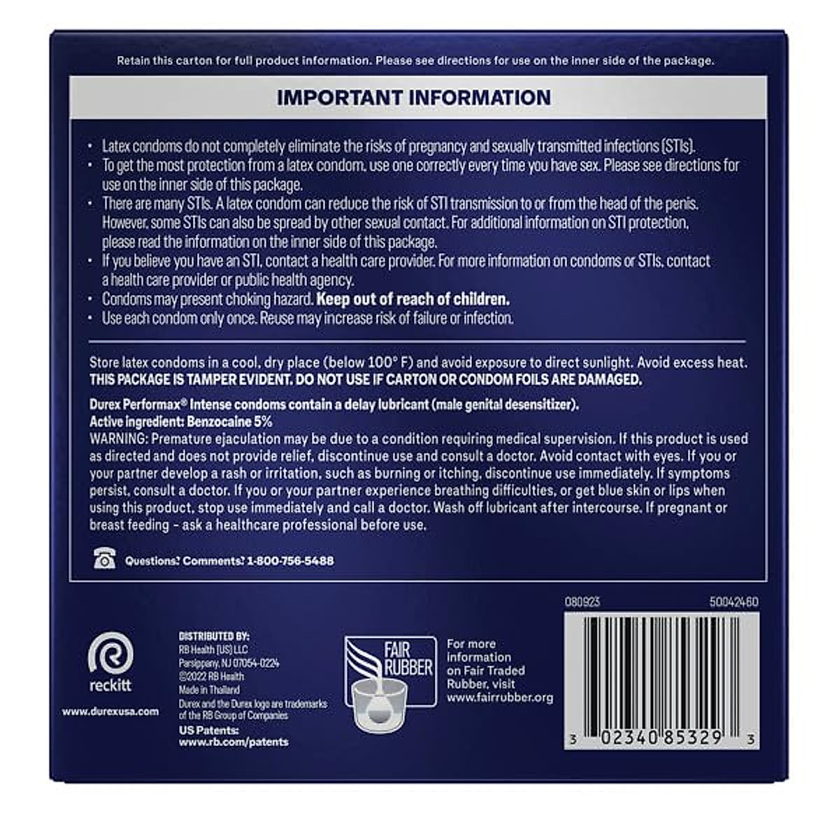 Durex Performax Intense Condom, 24 Count (Pack of 4)