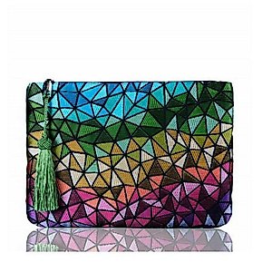 Clutch Purses for Women, Summer Bag, Handbag,Small Women Bag, Evening Bag (Pyramid Multicolor)