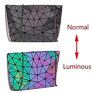 Wallet Womens Geometric Luminous Purse bags Ladies Top Handle Satchel Bags