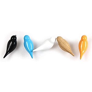 5PCS Bird Wall Hooks Coat Hooks Resin Bird Hooks Colorful Bird Wall Decor Home Art Bird Towel Hook Hat Rack Entryway Bathroom Kitchen