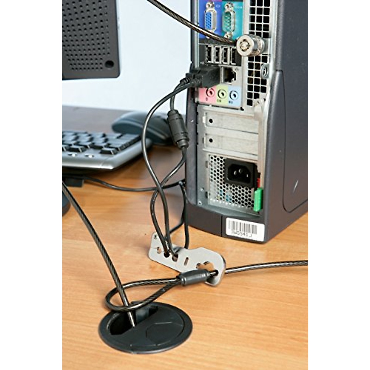 Kensington CableSaver Desk Mount Security Anchor, Multi-Device Cable Trap (K64519US)
