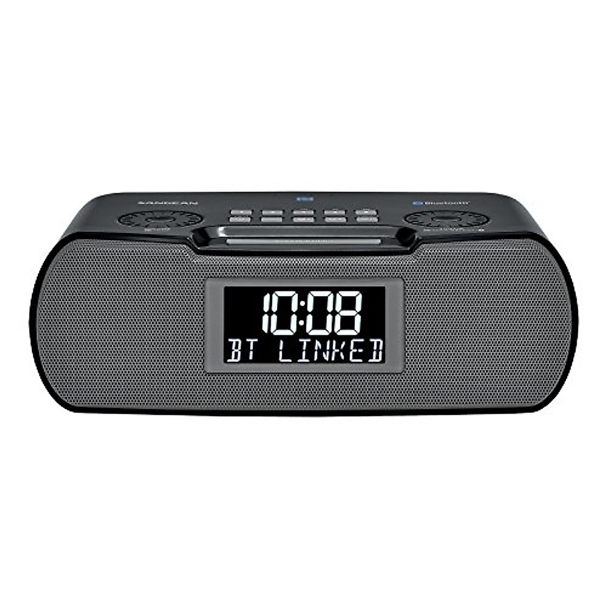 Sangean Compact Bluetooth AM/FM Dual Alarm Clock Radio with Large Easy to Read Backlit LCD Display