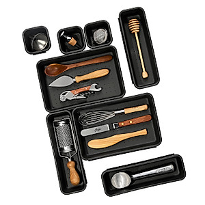 madesmart 8-Piece Interlocking Bin Pack - Granite | VALUE COLLECTION | Customizable Multi-Purpose Storage | Durable | Easy to Clean | BPA-Free (59601)