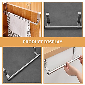 4pcs Telescopic Towel Rack Door Back Towel Shelf Door Towel Storage Bathroom Storage Rack Punch Storage Racks Towel Hanging Rack Towel Storage Rack Stainless Hanging Rack