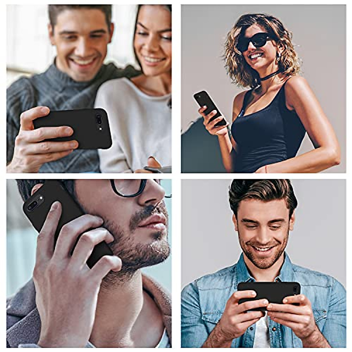 Cordking iPhone 8 Plus Case, iPhone 7 Plus Case, Silicone Ultra Slim Shockproof Phone Case with [Soft Anti-Scratch Microfiber Lining], 5.5 inch, Black