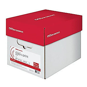 Office Depot Copy Print Paper, 8 1/2in. x 11in., 20 Lb, 500 Sheets Per Ream, Case Of 5 Reams, 851201CS