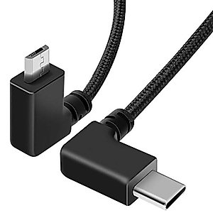 Hanatora 11.4 inch Micro USB to USB C Remote Controller Cable for DJI Mavic Mini,Mini SE,Mavic Air,Mavic 2 Pro/Zoom,Mavic Pro,Spark, Nylon Braised Phone Tablet OTG RC Cord (Type-C Connector)