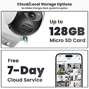 ieGeek 5MP Security Cameras Wireless Outdoor, Solar Camera Security Outdoor WiFi 360° PTZ Battery Powered with Spotlight & Siren/Motion Detection/Color Night Vision/2-Way Audio/IP65, Works with Alexa