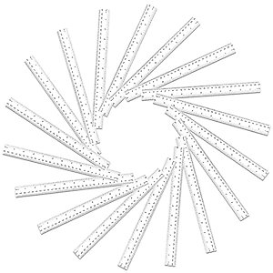 Koogel 40 PCS Clear Rulers,Plastic Rulers 12 Inch Bulk for Classroom Straight Rulers with Centimeters and Inches for Kids,School,Office,Home