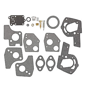 Wellsking 495606 494624 Carburetor Overhaul Repair Rebuild Kit with Gasket for BS Pulsa Jet Carb 80200 81200 82200 3 Thru 5 HP Horizontal Engines