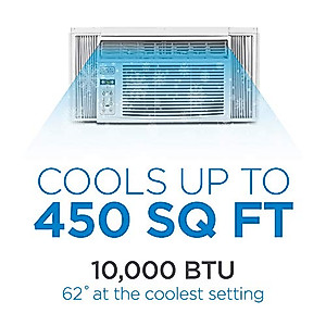 BLACK+DECKER BD10WT6 Window Air Conditioner with Remote Control, 10000 BTU, Cools Up to 450 Square Feet, White