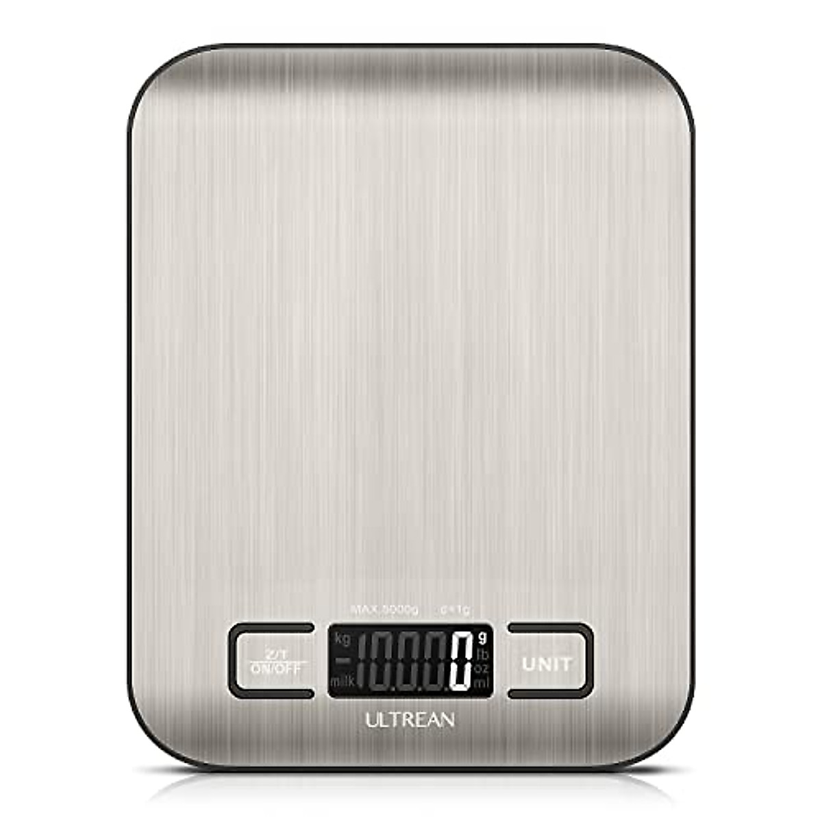 Ultrean Food Scale, Digital Kitchen Scale Weight Grams and Ounces for Baking and Cooking, 6 Units with Tare Function, 11lb (Batteries Included)