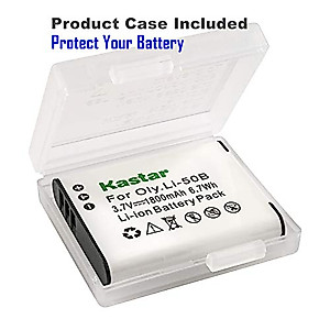 Kastar Battery (X2) & LCD Slim USB Charger for Olympus LI-50B Li50B and SZ-10 SZ-12 SZ-15 SZ-16 HIS Sz-20 SZ-30MR SZ31MR iHS TG-610 TG-630 HIS TG-810 TG-820 TG-830 TG-860 HIS XZ-1 XZ-16 iHS SP-810UZ