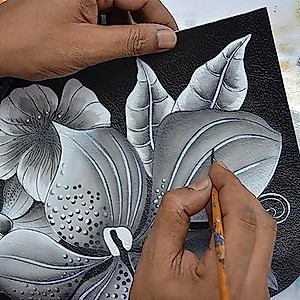 Anna by Anuschka Women's Leather Small Satchel, Midnight Floral Black, One Size US