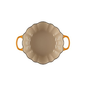 Le Creuset Enameled Cast Iron Figural Pumpkin Cocotte, 4 qt., Persimmon with Gold Figural Knob