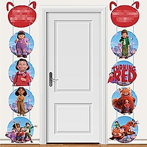 Turning Red Party Supplies - 10pcs Turning Red Party Door Sign for Turning Red Party Decorations, Turning Red Party Favors for Both Indoor Outdoor Decor, partyhome-yxz007