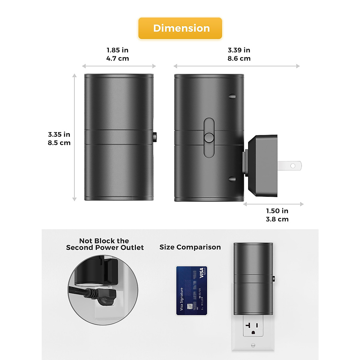 L LOHAS LED Night Light Plug in, Modern Night Lights Plug into Wall, Dusk to Dawn Sensor, Soft White 3000K, 0-100LM Adjustable Brightness, Dimmable Night Lights for Hallway Bedroom Stairway, 2 Pack