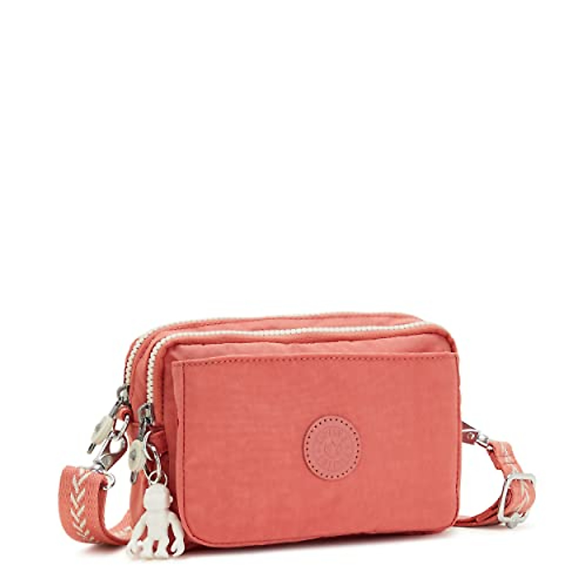 Kipling Women's Abanu Multi Crossbody Bag, Lightweight, Adjustable Nylon Waist Pack, Vintage Pink