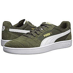 PUMA Men's Astro Kick Sneaker, forestnight-White-teamgold, 13 M US