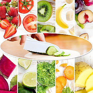 TAORISH 4 Pcs Kids Knife Set, Nylon Kitchen Knife with Crinkle Cutter, Serrated Edges Plastic Toddler Chef Knife for Real Cooking & Cutting Fruit Bread