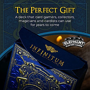 Infinitum Royal Blue & Gold Playing Cards, Deck of Cards with Free Card Game eBook, Premium Card Deck, Cool Poker Cards, Unique Bright Colors for Kids & Adults, Card Decks Games, Standard Size