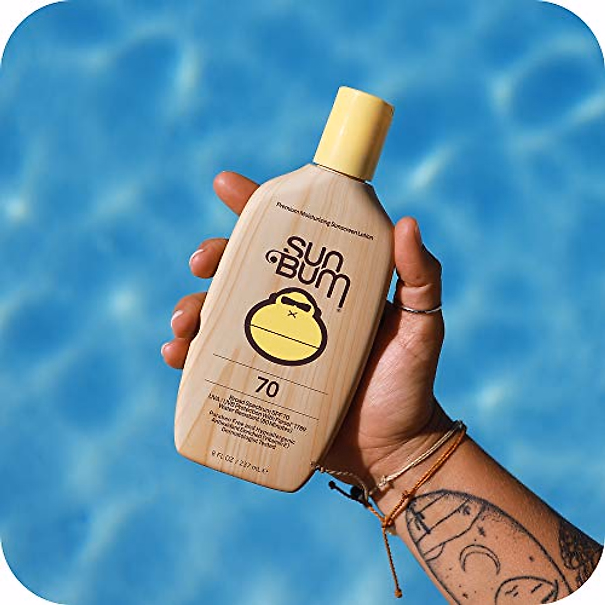 Sun Bum Original SPF 70 Sunscreen Lotion | Vegan and Reef Friendly (Octinoxate & Oxybenzone Free) Broad Spectrum Moisturizing UVA/UVB Sunscreen with Vitamin E | 8 oz