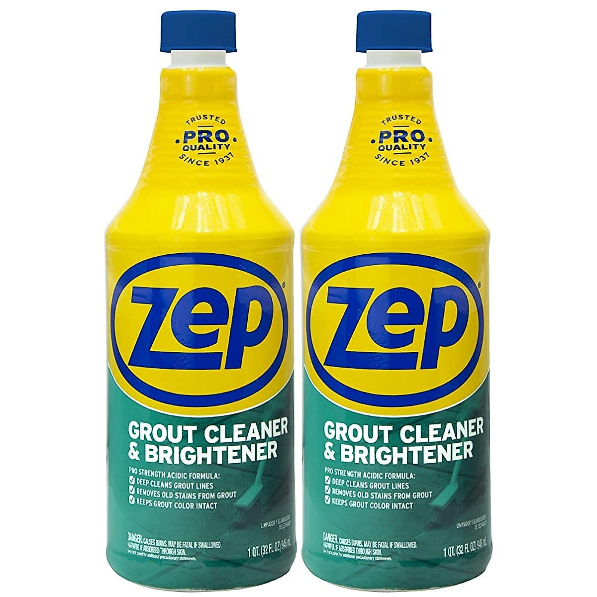 Zep Grout Cleaner and Brightener - 32 ounce (Pack of 2) ZU104632 - Deep Cleaning Pro Formula