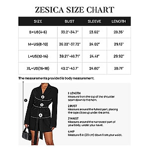 ZESICA Women's 2023 Blazers Long Sleeve Lapel Open Front Oversized Business Work Office Jackets Blazer with Belt,Black,Medium