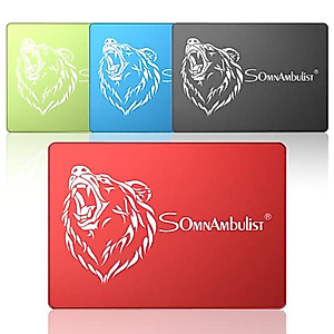 Somnambulist 2.5 Inch SATA 3 120GB 240GB 60GB SATA3 SSD Internal Hard Drive for Laptop (Red Bear-60GB)