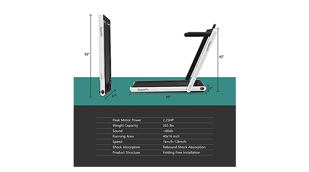 GYMAX 2.25HP Portable Treadmill for Home & Office