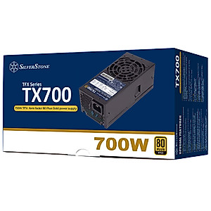 SilverStone Technology 700W Fixed Cable TFX Power Supply 80 Plus Gold TX700-G (SST-TX700-G)