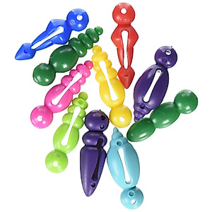 School Smart Roylco Bug Bodies Plastic Beads - 2 inch - Pack of 75 - Assorted Colors