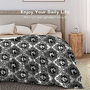 Nightmare Christmas Throw Blanket 60x50 Inches Soft Plush Blanket for Couch Car Bed Christmas