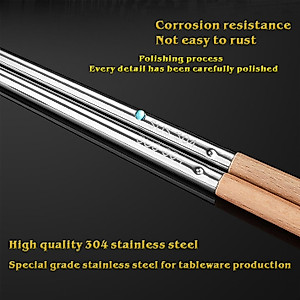 JMMBY Advanced Stainless Steel Extra Long Cooking Chopsticks,Chopsticks for Hotpot,15.7 Inch,Heat insulation and anti scalding, reusable chopsticks,kitchen chopsticks (2 Pairs)