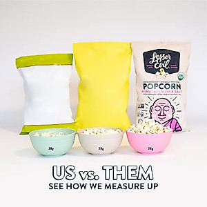 LesserEvil No Cheese Cheesiness Organic Popcorn, Premium Quality, Minimally Processed, No Vegetable Oil, 4.6 Oz, Pack of 3.