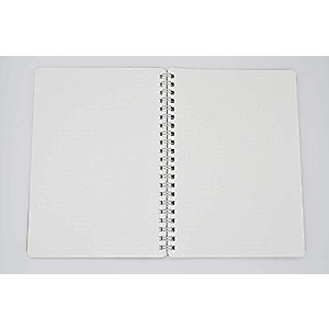 Mujirushi Recycle Paper Double-ring Dot Grid Notebook - A5, 70 sheets, with rubber strip 3set