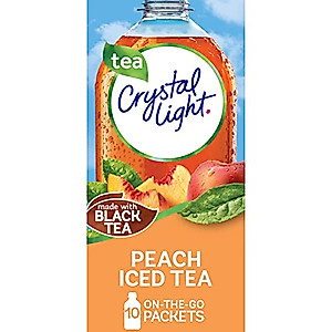 Crystal Light Sugar-Free Peach Iced Tea On-The-Go Powdered Drink Mix 10 Count