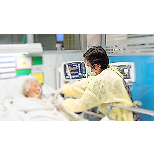 Disposable Isolation Gown | Yellow | One Size Fits All | Fluid Resistant Protective Gowns (10 Pack)