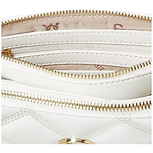 Steve Madden Daisy Quilted Crossbody, White