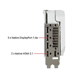 ASUS ROG STRIX NVIDIA GeForce RTX™ 3090 White OC Edition Gaming Graphics Card (PCIe 4.0, 24GB GDDR6X, HDMI 2.1, DisplayPort 1.4a, White color scheme, Axial-tech Fan Design, 2.9-slot, Super Alloy Power