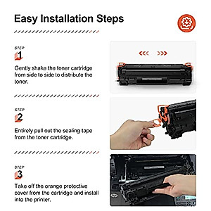 v4ink 4 Packs Compatible CF283X Toner Cartridge Replacement for HP 83X 83A CRG-137 for use in HP Laserjet Pro M201 M201dw M201n MFP M225 M225dn M225dw M225rdn Series Printer