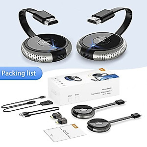 AIMIBO Wireless HDMI Transmitter & Receiver 4K, Streaming 2.4/5GHz Smooth Video/Audio to Monitor, Projector, HDTV, HDMI Wireless Extender 165FT/50M for Laptop, PC, Camera, Blu-ray, PS5, iPhone, Tablet