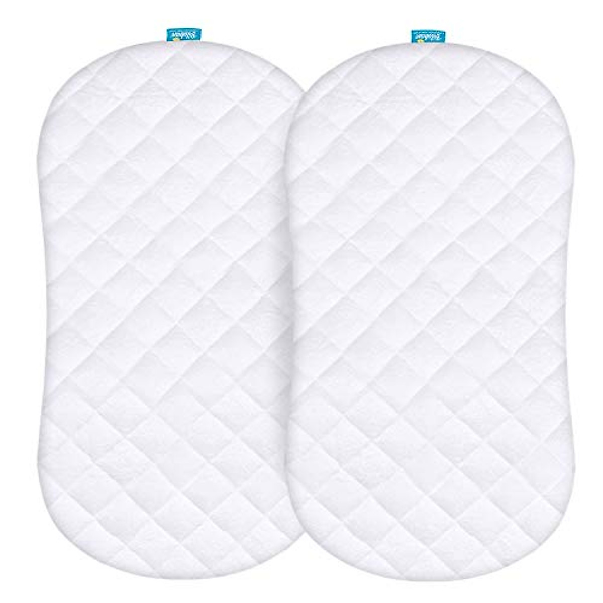 5 Count Changing Pad Liner, Waterproof Larger Changing Pad Cover 28" X 15", Cotton Terry (Solid Improved Thickness) / Bassinet Mattress Pad Cover, Waterproof, 2 Pack, Ultra Soft Bamboo Sleep Surface
