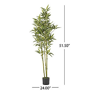 Christopher Knight Home Soperton 4.5' x 2' Artificial Bamboo Plant, Green