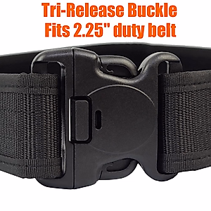 ROCOTACTICAL 2.25" Replacement Buckle System for 2-1/4in Duty Belt, Tri-Release Plastic Belt Buckle, Triple Lock,2-Pack, Black