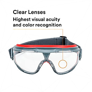 3M GoggleGear 500 Series GG501SGAF, Clear Scotchgard Anti-fog lens