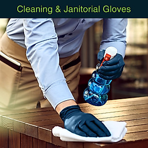 Navy Nitrile Disposable Gloves Large, 100 Count - Powder and Latex Free Medical Gloves - 3 Mil Surgical Gloves - Food Safe Gloves