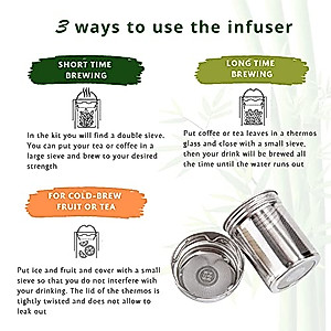 Bamboo Tea Tumbler with Infuser - Enjoy Fresh and Flavorful Tea Anywhere