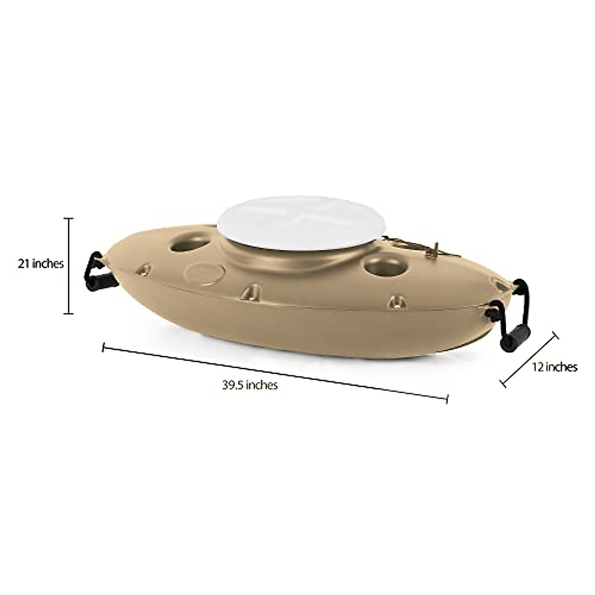 CreekKooler - Outdoor Insulated Floating Cooler - 30 Quart - Beige